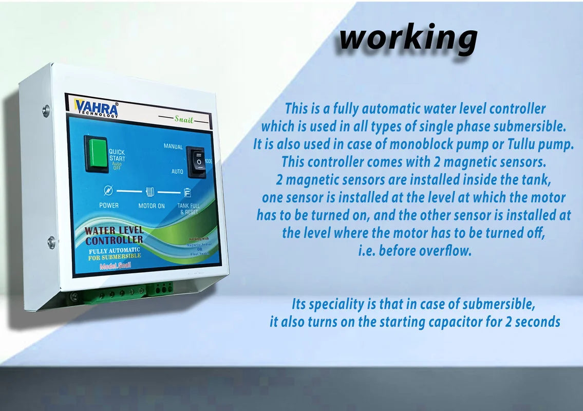 Vahra Snail Fully Automatic Submersible Pump Controller – BharatAgri ...