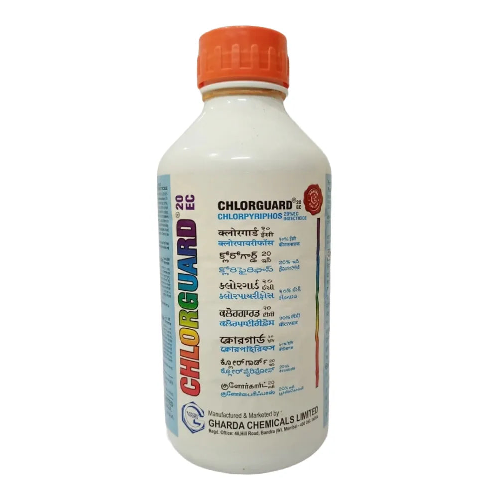घारडा क्लोरोगार्ड (क्लोर्पायरीफॉस 20% ईसी) कीटनाशक – BharatAgri Krushi ...