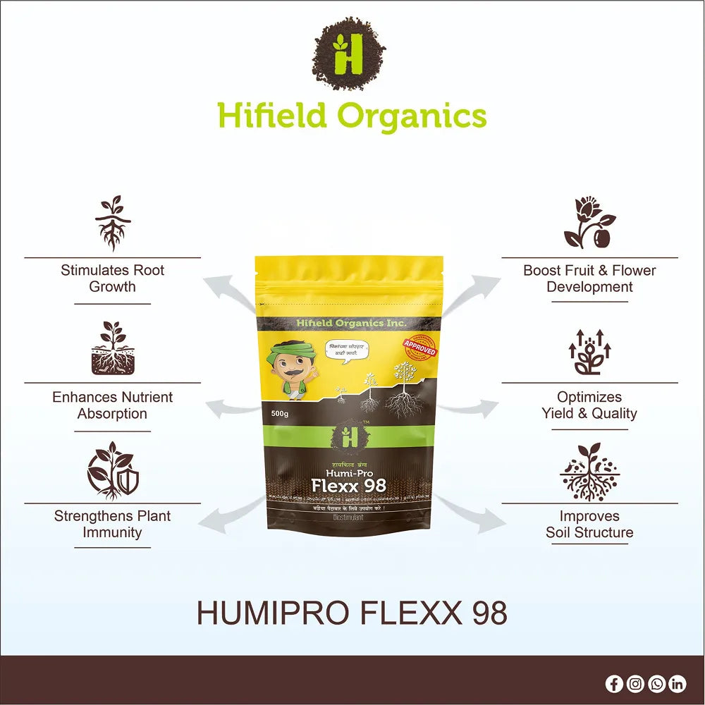 Hifield Humi Pro Flexx 98 (Humic Acid 51%) Biostimulant – BharatAgri ...